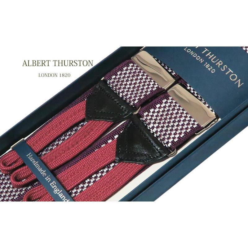 albert thurston ALBERT THURSTON アルバートサーストン サスペンダー 帯幅40mm SP-1055 ( ワイン ...