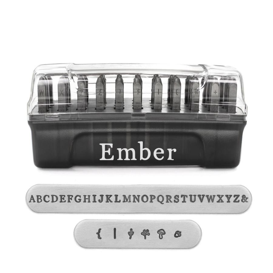 彫金刻印 Ember Letter Upp 2.5mm＊エンバーデザインフォント。小さくて使いやすい 大文字 英語 アルファベットセット ...