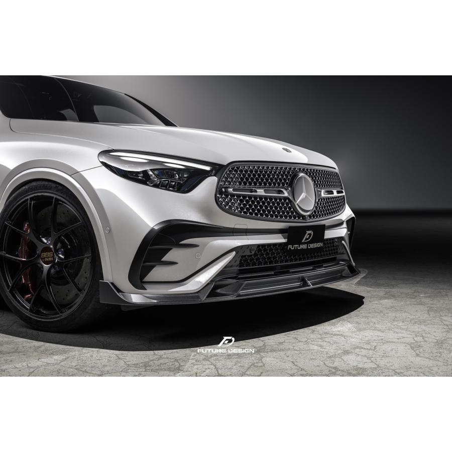【FUTURE DESIGN】BENZ メルセデス・ベンツ GLC X254 C254 SUV クーペ フロントバンパー用 リップスポイラー 本物Dry Carbon ドライカーボン エアロ ...