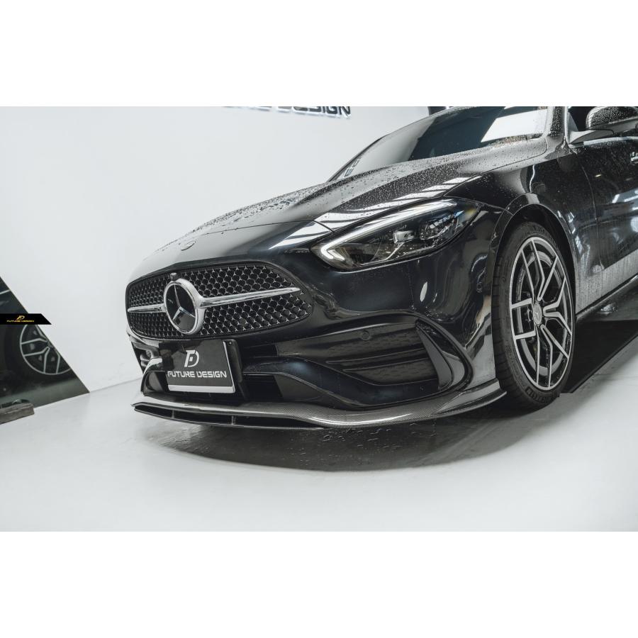 【FUTURE DESIGN正規品】BENZ メルセデス・ベンツ C-Class W206 S206 フロント リップスポイラー 本物Drycarbon ドライカーボン エアロ カスタム V2 ...