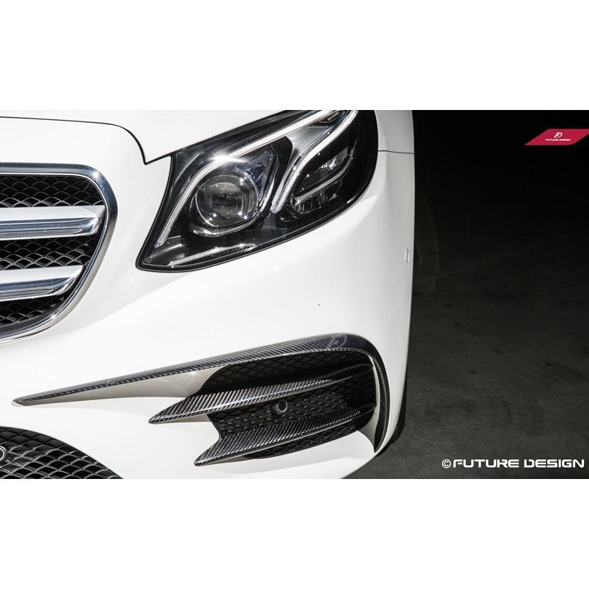 BENZ ベンツ Eクラス W213 AMGバンパー用フロント カナード スプリッター 6点 E200 E250 E300 E400 E43 本物DryCarbon ドライカーボン ...