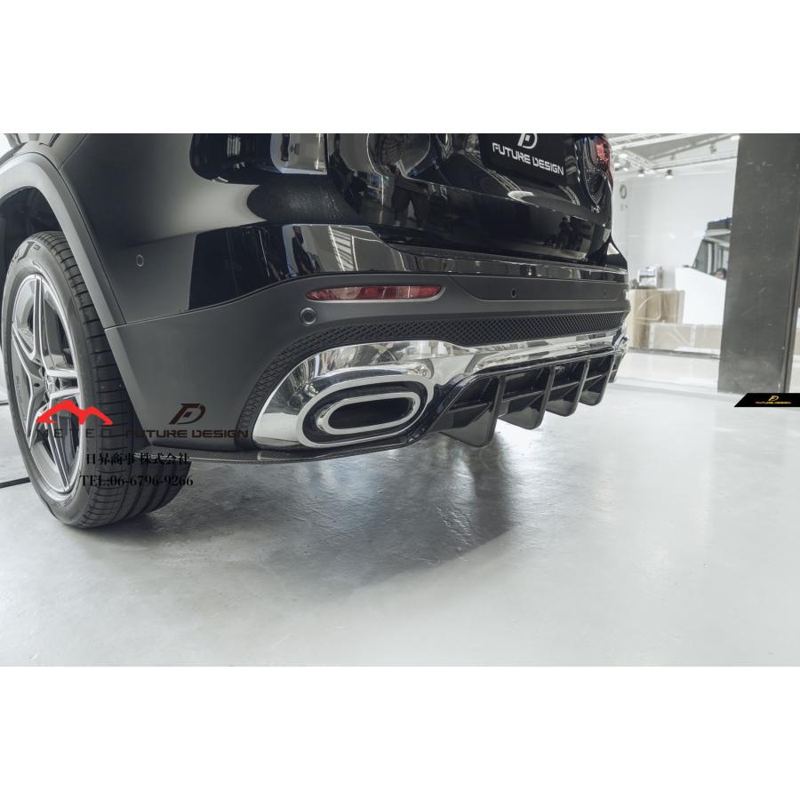 【FUTURE DESIGN 正規品】BENZ メルセデス・ベンツ GLB-Class X247 リア ディフューザー 本物Drycarbon ...