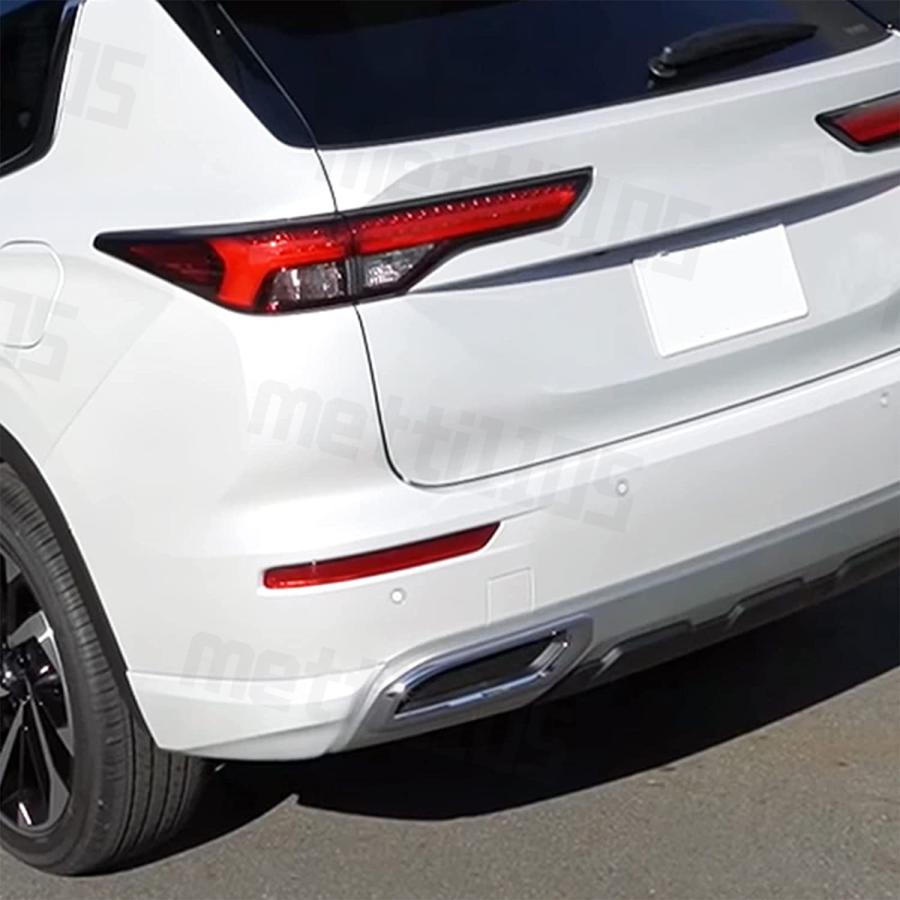 新型 アウトランダー PHEV GN0W パーツ リアバンパーガーニッシュ テール排気口フレーム メッキパーツ 2P カスタム 傷予防 OUTLANDERPHEV GN系 : キャラメルストア ...