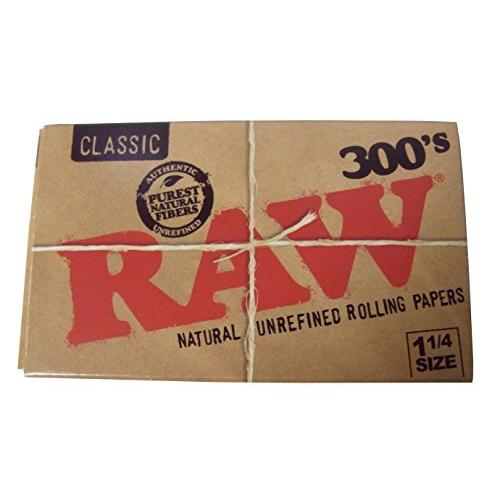 300枚入×2パック RAW 300's Classic Natural Unrefined Rolling Papers 1 1/4Size ...