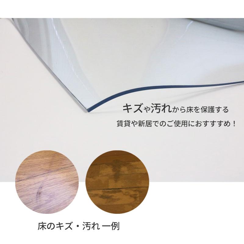 明和グラビア 冷蔵庫 マット 70×75cm -550L対応 RTM-7075 クリア 透明 キズ防止 汚れ防止 防水 厚み2mm PVC シミ 床 シート 日本製 送料無料 730060 ...