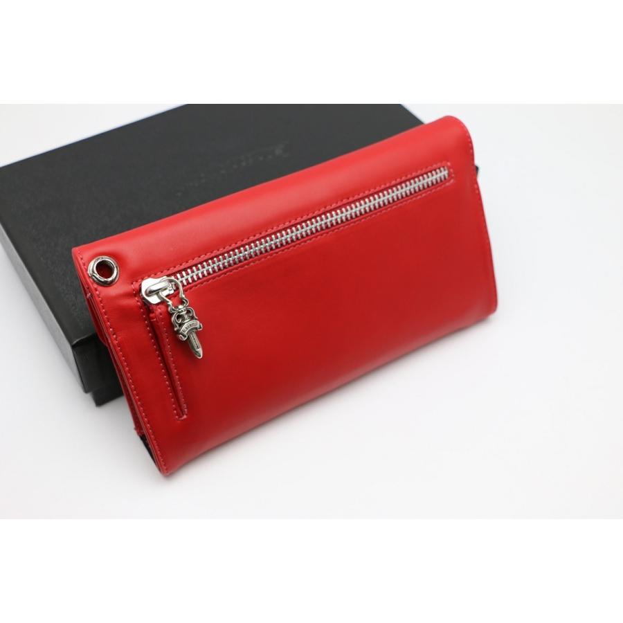 CHROME HEARTS レア クロムハーツ WAVEウォレット 財布 レッド CHROME HEARTS レア クロムハーツ WAVEウォレット 財布 レッド