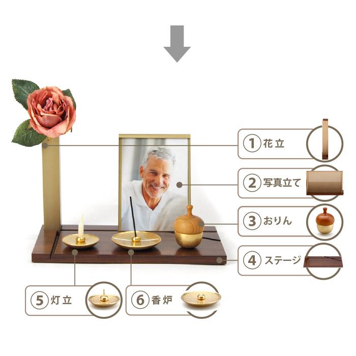 シンプル仏壇 プレッソウォールナット W26.5cm 仏具セット : 01-00-99-170 : メモリアルアートの大野屋 公式オンラインストア - 通販 - Yahoo!ショッピング