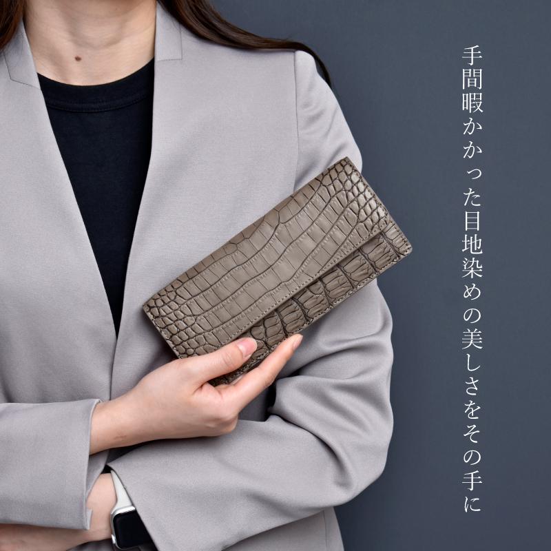 Riamasa クロコダイル 長財布 レディース ブランド 薄型 ワニ革 Riamasa クロコダイル 長財布 レディース ブランド 薄型 ワニ革