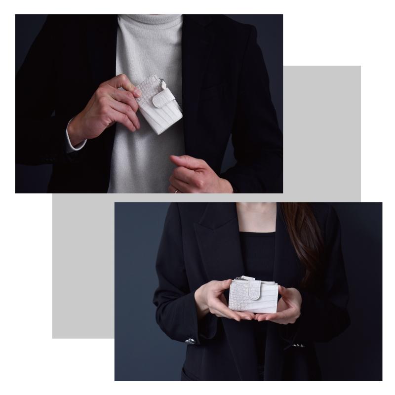 クロコダイル キーケース メンズ レディース ヒマラヤ 染め ワニ革 本