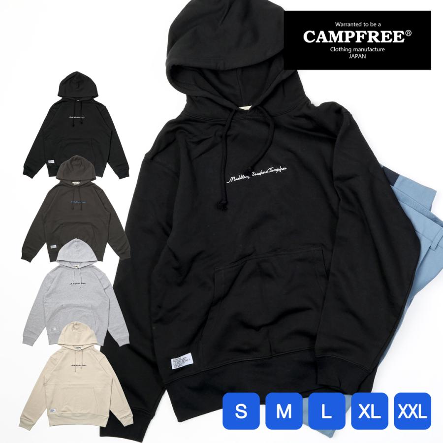 パーカー メンズ レディース CAMPFREE ブランド おしゃれ 綿100 大きいサイズ 裏毛 刺繍 ワンポイント プルオーバー 秋 冬 春 ...