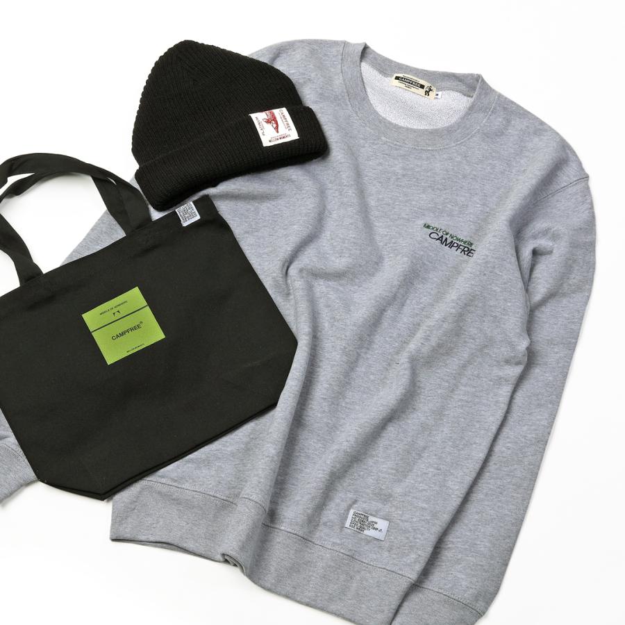 CAMPFREE スウェットトレーナー メンズ トレーナー 10oz 裏毛 上 秋 冬 春 大きいサイズ 長袖 ロゴ スエット スウェット 黒 ...