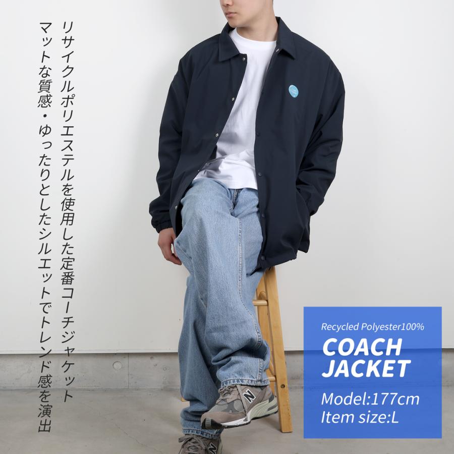 コーチジャケット メンズ ワンポイント プリント アメカジ ストリート コットン ジャケット 春 秋 紺 アウター おしゃれ CAMPFREE ...