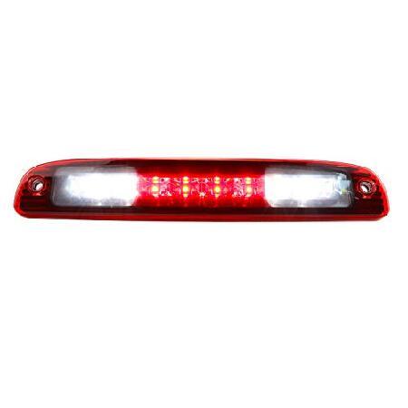 1997-2007 ダッジダコタLEDサードブレーキCHMSLセンターカーゴライトアセンブリ、ハイマウントストップテールライト交換（レッド ...