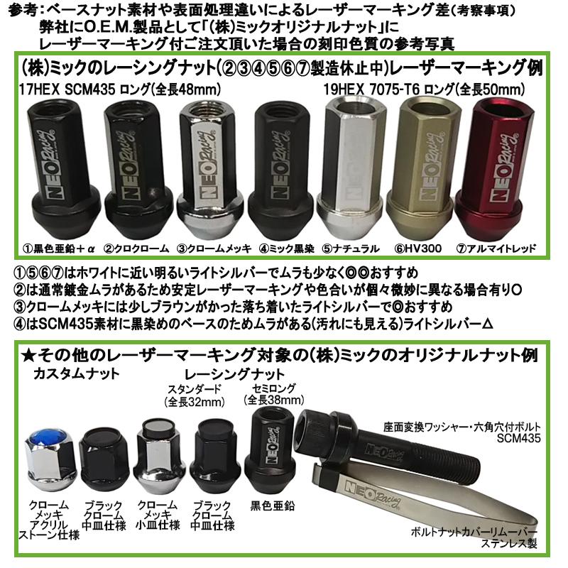 送料無料 NEORACING 17HEX L38 ネオレーシングナット M12×P1.5 60° ブラック黒色亜鉛 貫通 全ネジ SCM435 日本製 4個コパ1個 : ミックヤフーショップ ...