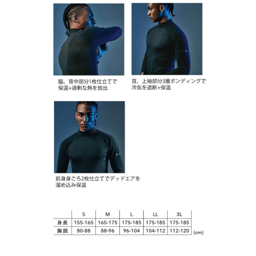 インナー TS DESIGN TSデザイン ウインドストップハイネック 3225 秋冬 コンプレッション 長袖 保温 防風 サイズ3L 2024年秋冬新作 : 3013225b : ミチオ ...