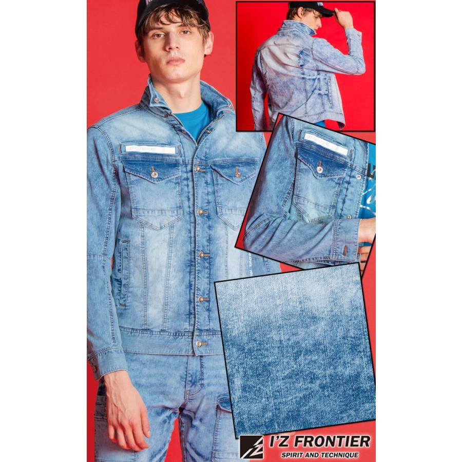 I'Z FRONTIER アイズフロンティア 接触冷感ストレッチデニムワークジャケット 7450 春夏 作業服 : ミチオショップYahoo!店 - 通販 - Yahoo!ショッピング