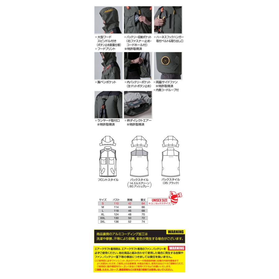 BURTLE エアークラフトベスト+ファン+新型24V黒バッテリーセット AC1154 AC09シリーズ バートル AIRCRAFT 2025年春夏新作[即日発送] : ミチオショップ ...