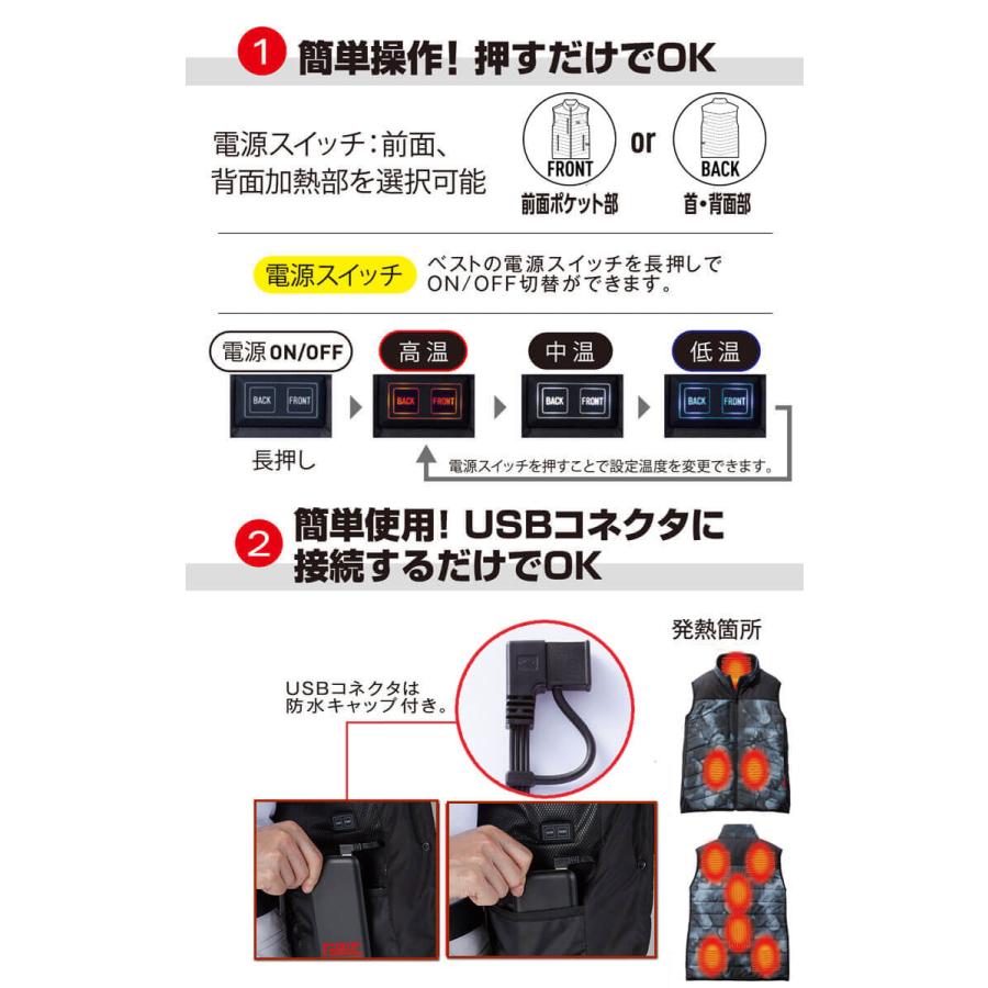 Z-DRAGON 在庫処分 電熱ベスト 防寒着 FEVER GEAR FGA79000 ヒーター内蔵電熱ベスト 自重堂 4L・5Lサイズ [即日発送] : ミチオショップYahoo!店 ...