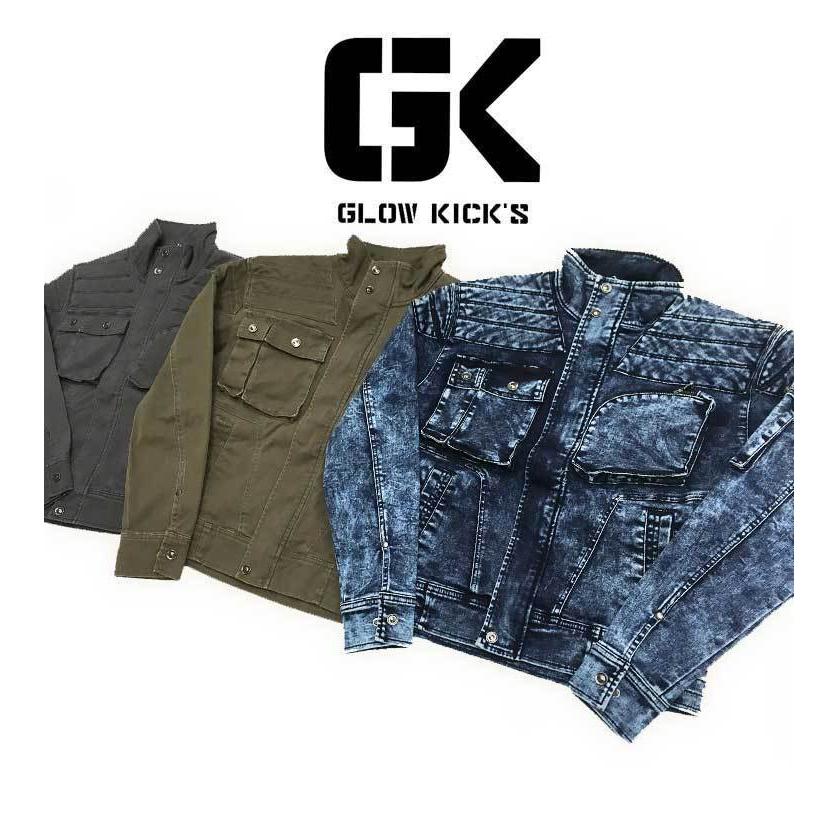 グローキックス GLOWKICK’S ライダース風長袖ジャケット GKW-2031 通年作業服 ケイゾック : ミチオショップYahoo!店 - 通販 - Yahoo!ショッピング