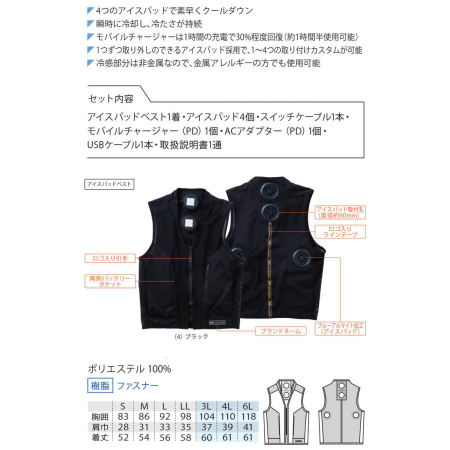 SOWA [在庫限り]アイスパッドベストセット ペルチェ仕様 13109 桑和 冷却ウェア 熱中症対策 G.G. [即日発送] : ミチオショップYahoo!店 - 通販 - Yahoo!ショッピング