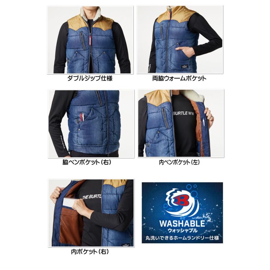 BURTLE 防寒服 バートル サーモクラフト デニム防寒ベスト(単品) 5004 THERMOCRAFT サイズS〜XL : ミチオショップYahoo!店 - 通販 - Yahoo!ショッピング