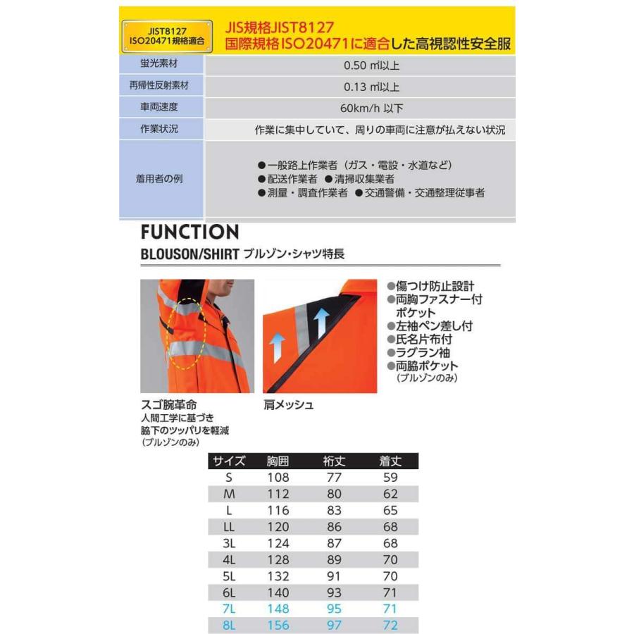 作業着 春夏 高視認性安全服 Asahicho 高視認長袖ブルゾン E7802 クラス2 帯電防止 JIST8127 ISO20471適合 :3117802:ミチオショップYahoo!店 ...