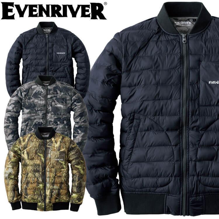 EVENRIVER 作業服 作業着 防寒 イーブンリバー 軽量 ファイバーダウンフライトジャケット R129 サイズM〜LL : ミチオショップYahoo!店 - 通販 - Yahoo!ショッピング