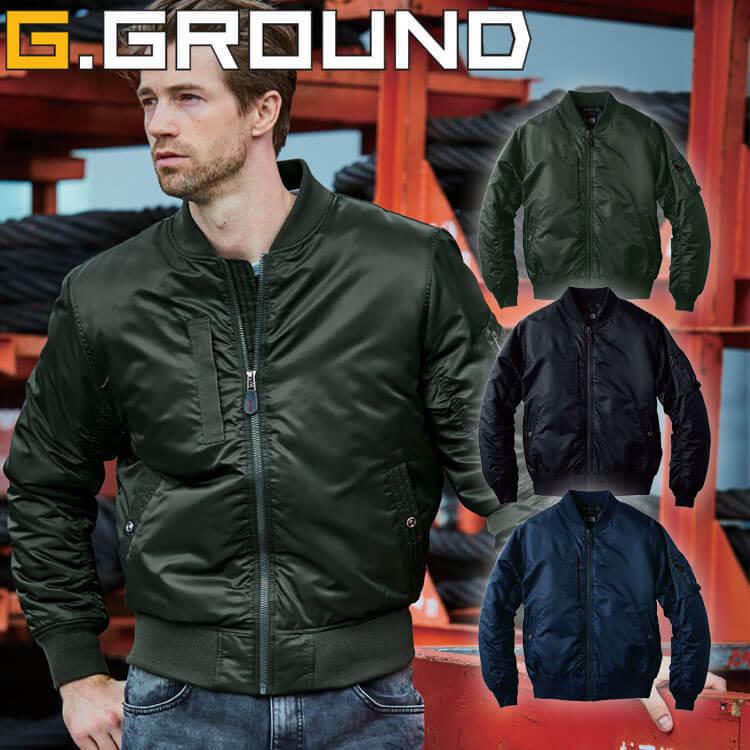 SOWA 防寒服 G.GROUND ジーグランド フライトブルゾン 0014-00 作業服 秋冬 ジャンパー ブルゾン MA-1 桑和 サイズ6L : ミチオショップYahoo!店 - 通販 ...