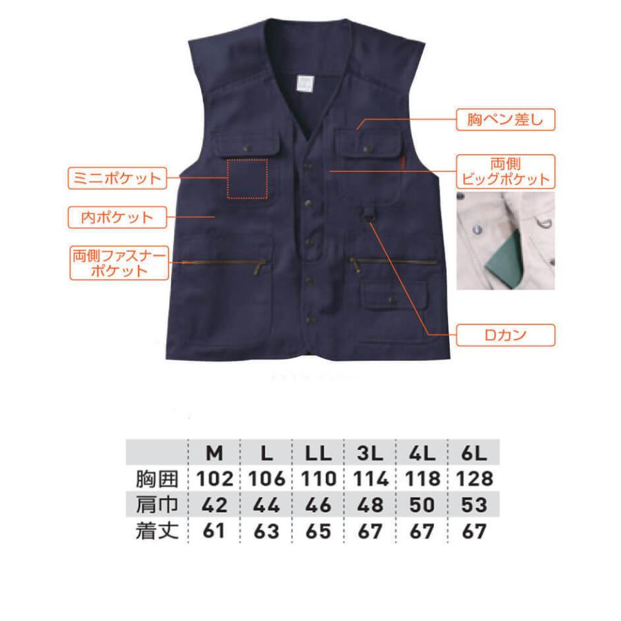 SOWA 桑和 ベスト 1016 鳶 作業服 作業着 通年大きいサイズ6L : ミチオショップYahoo!店 - 通販 - Yahoo!ショッピング