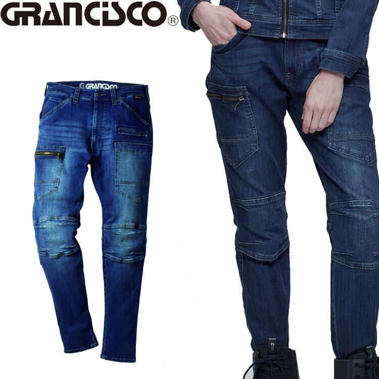 TAKAYA WORK WEAR GRANCISCO グランシスコ デニムカーゴパンツ GC-A612 タカヤ商事 作業服 コーデュラ 通年 SS-LLサイズ : ミチオショップYahoo!店 ...
