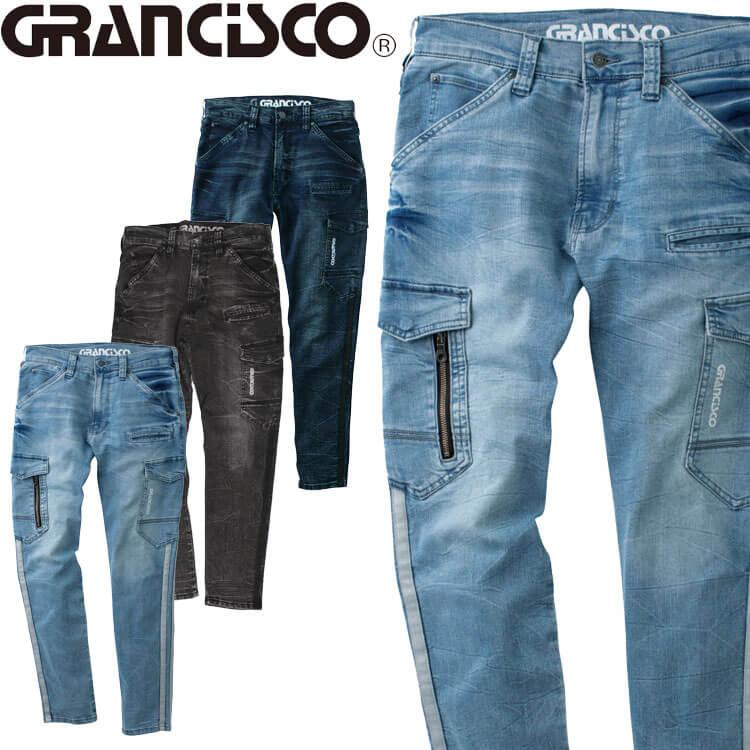 TAKAYA WORK WEAR GRANCISCO グランシスコ デニムカーゴパンツ GC-A812 タカヤ商事 作業服 コーデュラ 通年 SS-LLサイズ : ミチオショップYahoo!店 ...