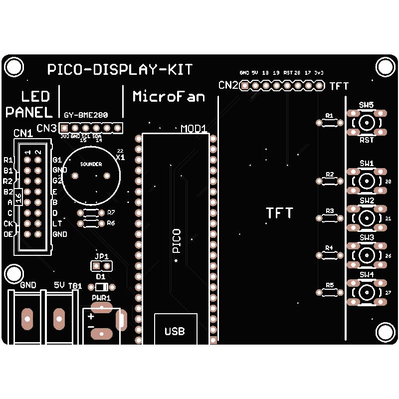 PICO-DISPLAY-KIT Raspberry Pi PICO/PICO 2 用LEDパネル、TFTディスプレイ制御実験基板キット : マイクロファン Yahoo!ショップ - 通販 ...