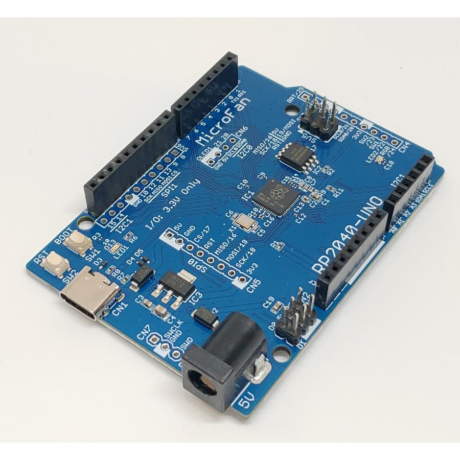 RP2040-UNO (RP2040, Dual ARM Cortex-M0+ 8MB Flash) 開発ボード USB Type-C コネクタ : rp2040-uno-r1 : マイクロ ...