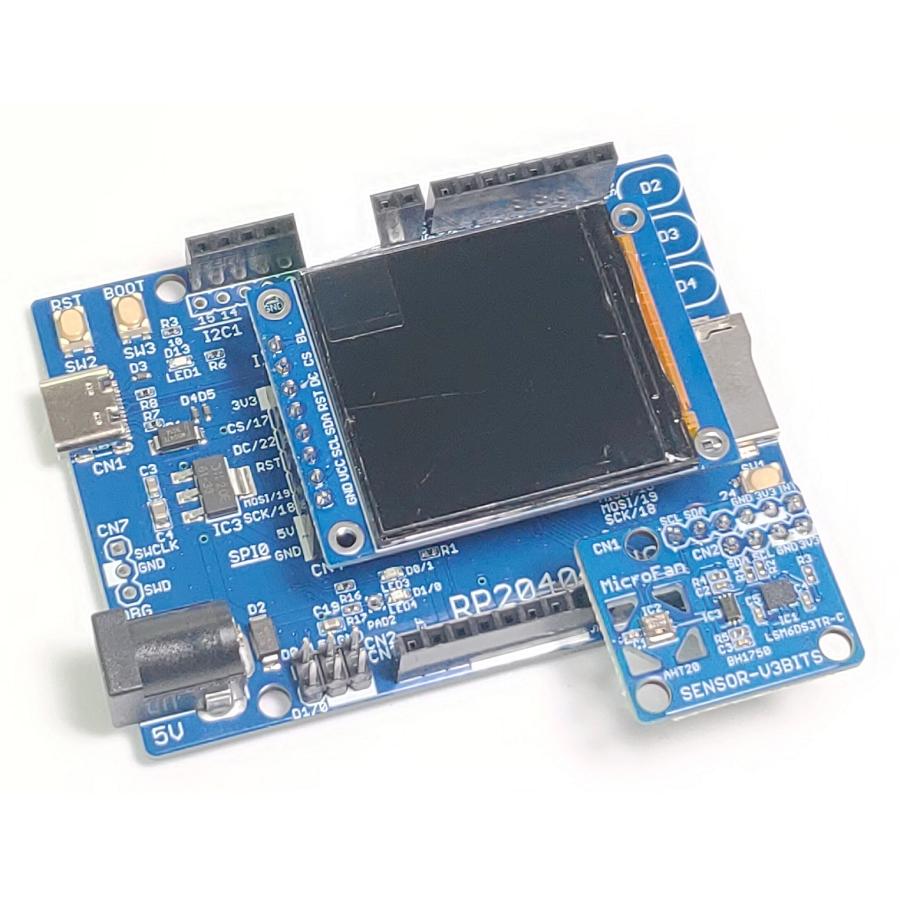 RP2040-UNO-R2 (RP2040, Dual ARM Cortex-M0+ 16MB Flash) 開発ボード MICROSDソケット USB Type-C コネクタ : マイクロ ...