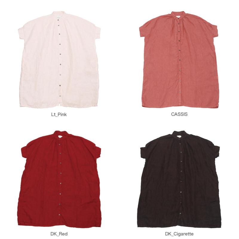 Honnete（オネット） ハーフスリーブノーカラーワンピース OP5