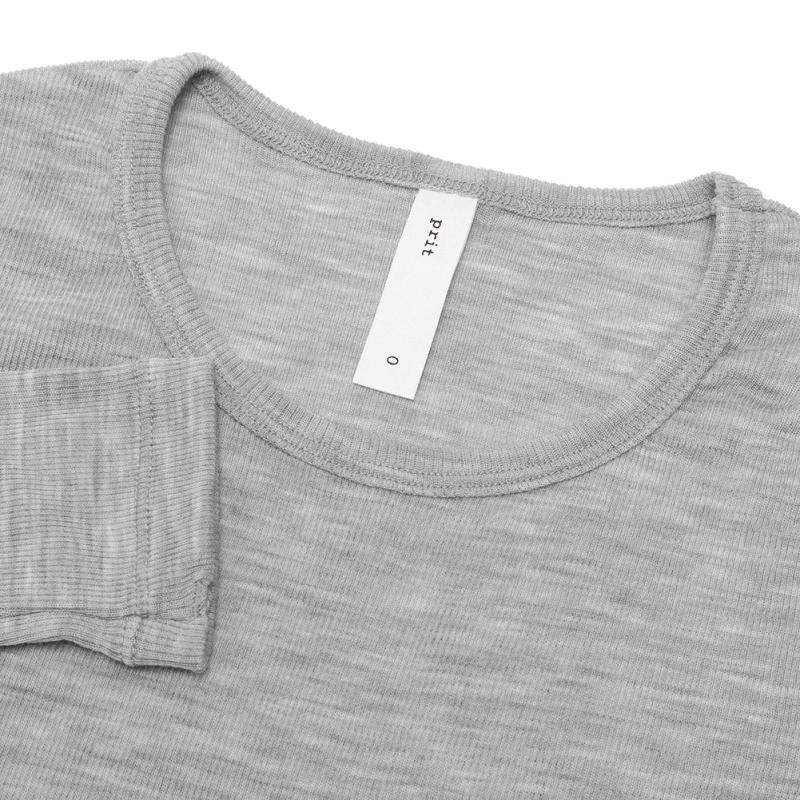 prit（プリット） ウールリブクルーネック P90456/P90529 : MIDLAND