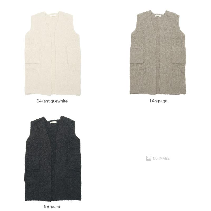 evam eva（エヴァムエヴァ） alpaca wool long vest E253K181