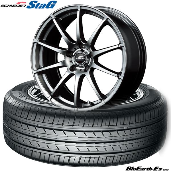 ヨコハマタイヤ ヨコハマ BluEarth-Es ES32〈195/60R16 89H〉＆SCHNEIDER StaG｜タイヤホイール4本 ...