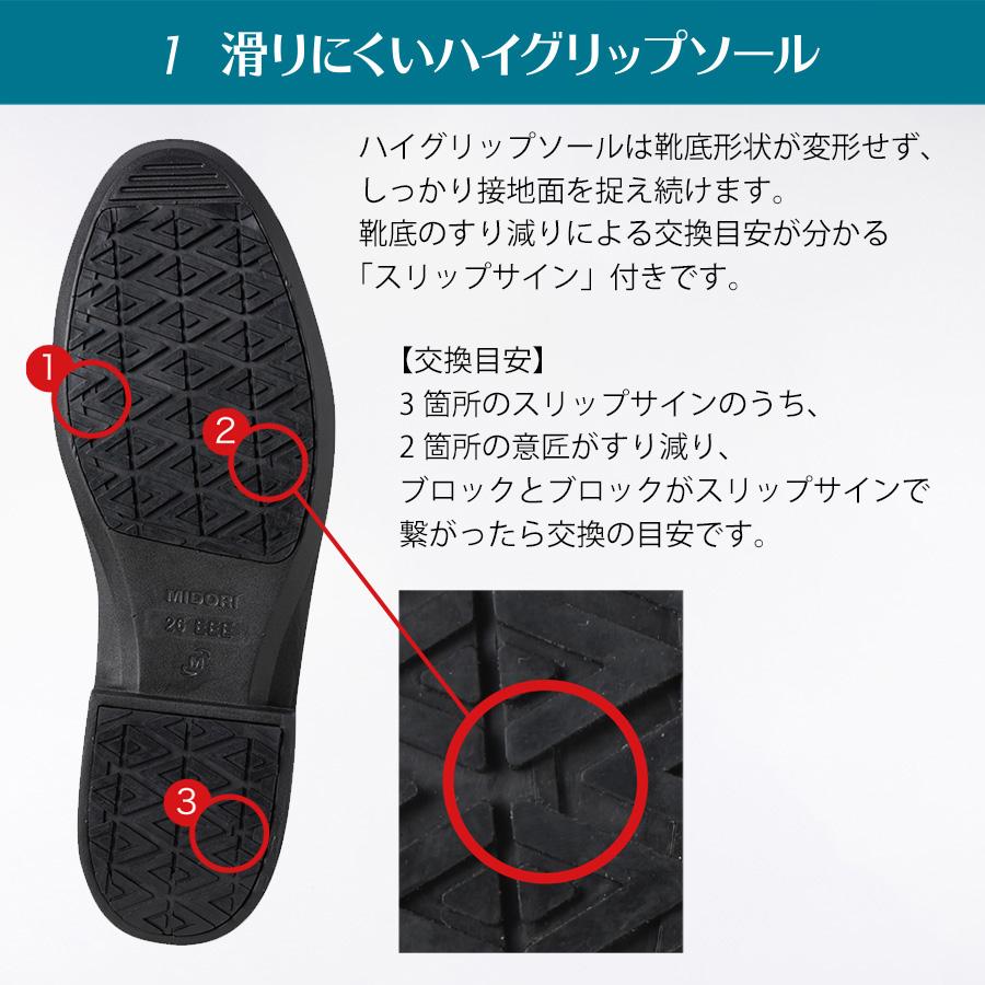 ハイグリップ ミドリ安全 紳士靴タイプハイグリップ HR-970(旧HRS