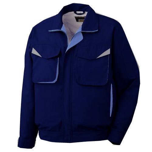 ミドリ安全 男女兼用 長袖ブルゾン GS2487 上 ネイビー メンズ レディース 作業着 作業服 男性用 女性用 春夏 : ミドリ安全 ...