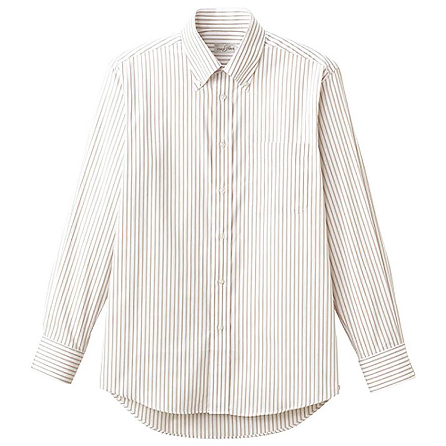 ボンマックス（ユニフォーム） ボンマックス BONMAX 作業服 ユニセックス 長袖ストライプシャツ FB4508U-1 ベージュ SS〜4L : ミドリ安全.com Yahoo!ショッピング ...