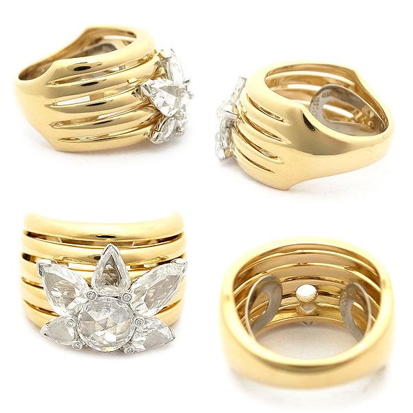 【緑屋質屋】レポシ(REPOSSI) ダイヤモンド リング ローズカット K18YG/WG【中古】 : 緑屋質屋 - 通販 - Yahoo!ショッピング