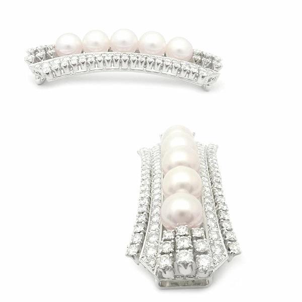 【緑屋質屋】ミキモト パール・ダイヤ 帯留め 8.0mm 3.89ct Pt900【中古】 : 緑屋質屋 - 通販 - Yahoo!ショッピング