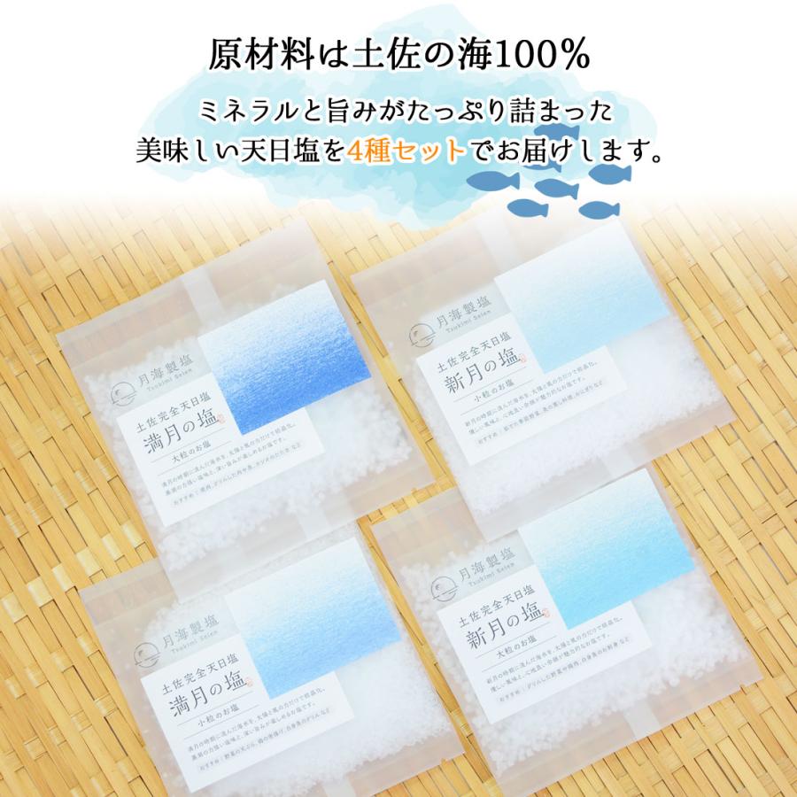 完全天日塩 30g 4個セット 黒潮町 月海製塩 満月の塩 新月の塩 小粒 大粒 高知産 100％自然塩 幻の天日塩 国産 塩 土佐の塩 ミネラル豊富 メール便送料無料 : みどりや&GIFT ...