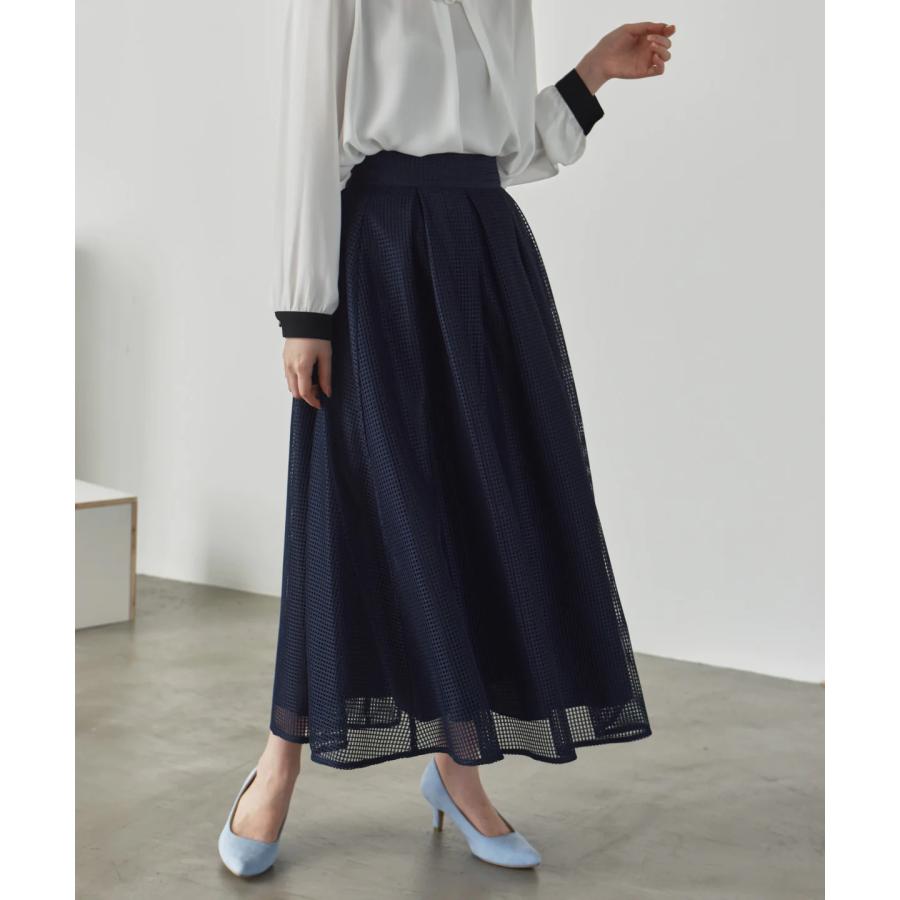 miele grande ミエーレ グランデ メッシュ ロング スカート レディース 女性 大人 ボトムス おしゃれ かわいい 個性的 春 夏 秋 30代 40代 50代 : miele ...