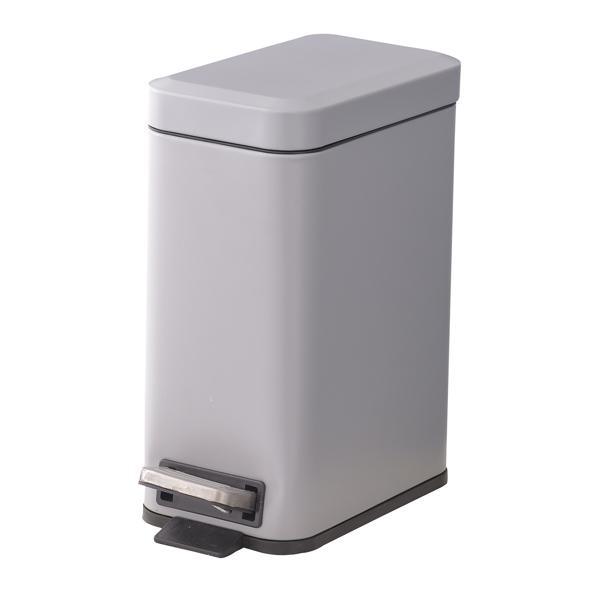 東谷 トラッシュカン 5L 角型 LFS-232 GY/WH ダストボックス ごみ箱 ゴミ箱 ペールBOX フタ付 ペダル式 中容器取り外し可 スタイリッシュ おしゃれ : ミイズ セレクト ...