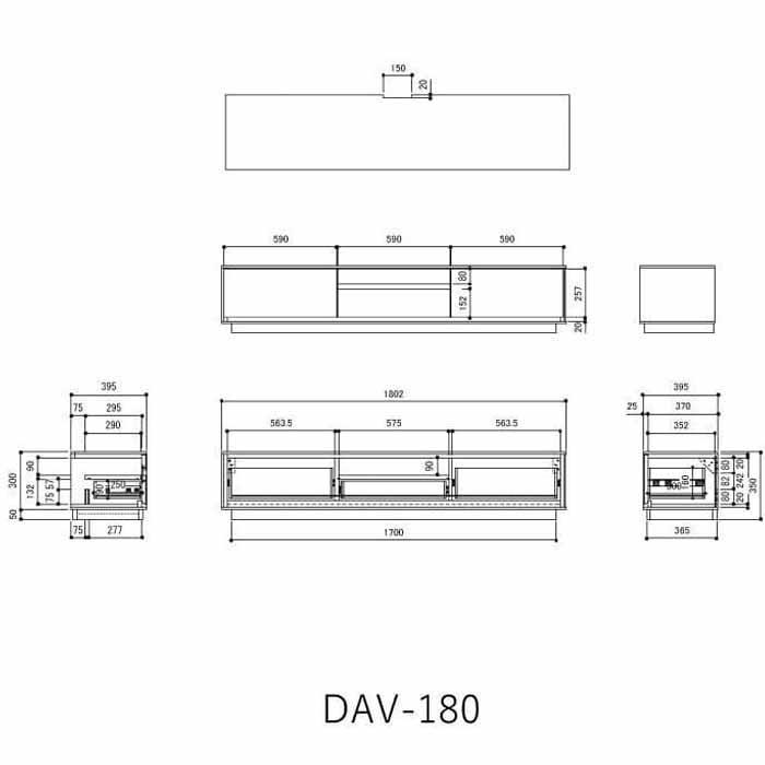 MKマエダ家具 開梱設置 テレビボード 幅180cm ナチュラルモダン MKマエダ ダヴァンティ DAV-180 POL+GGY おしゃれ ...