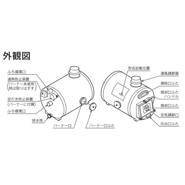 長府製作所 石油ふろがま CH2S-6 バーナー無し（本体のみ） 追いだきタイプ・マキ焚兼用 缶体のみ : cho-0000000004 : ミフネ Yahoo!店 - 通販 - Yahoo ...