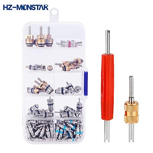 HZMONSTAR バルブコアキット 100個入り R12 R134a R410 R32 バルブコア交換 カーエアコンメンテナンス エアコンコン : みはるショップ - 通販 - Yahoo ...