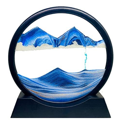 Vukayoサンドピクチャー ラウンド 砂絵 置き型 アート インテリア 砂 スタイリッシュ モダン SH01 M 青 : みはるショップ - 通販 - Yahoo!ショッピング